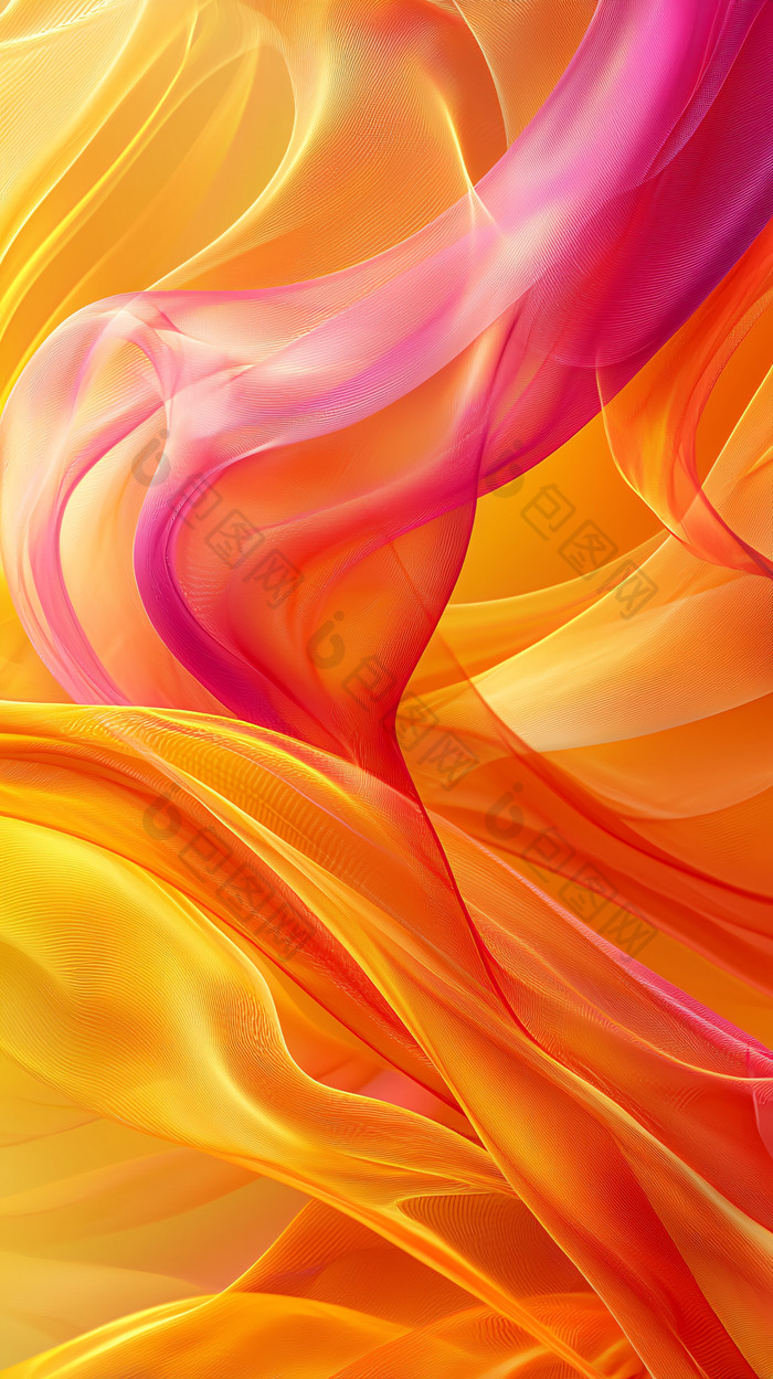 流动的橙色与粉色图片-包图网企业站