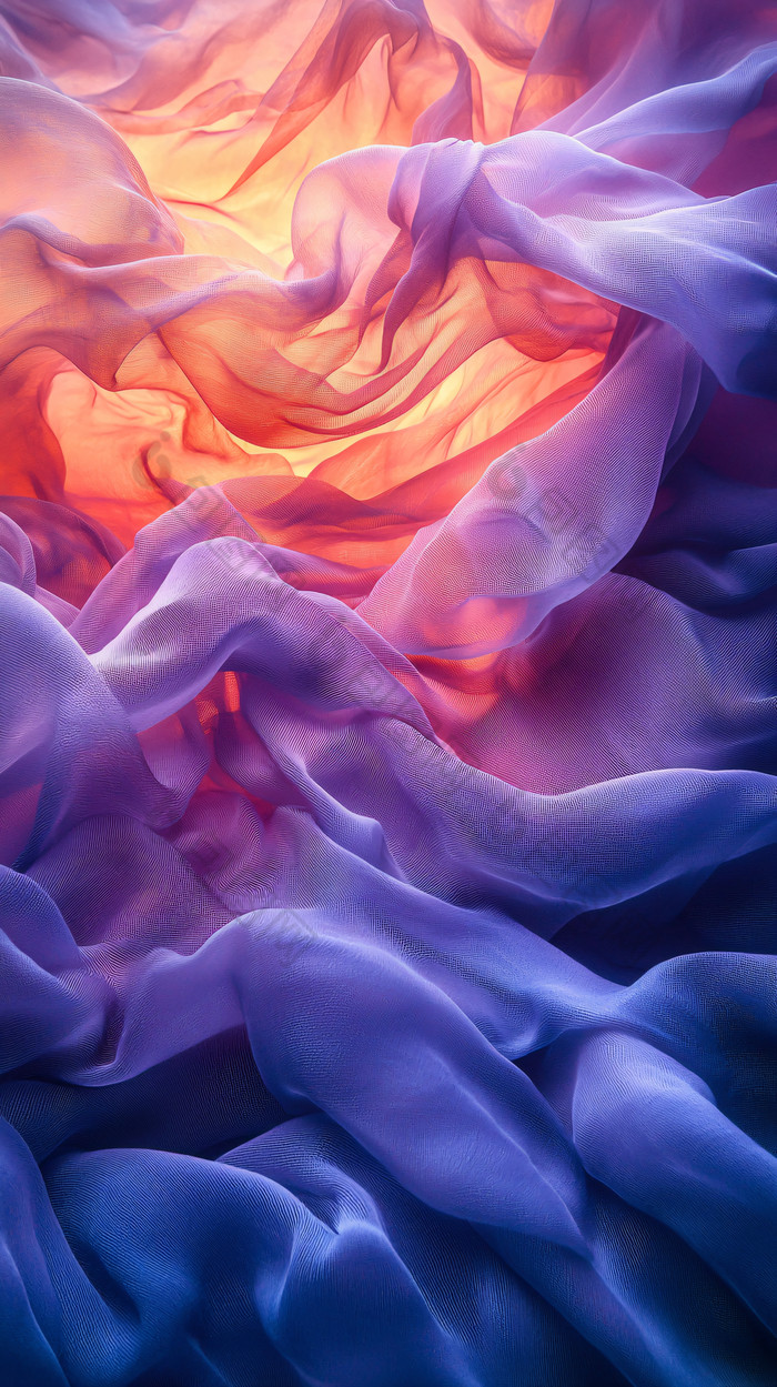 梦幻紫橙色丝绸优雅图片-包图网企业站