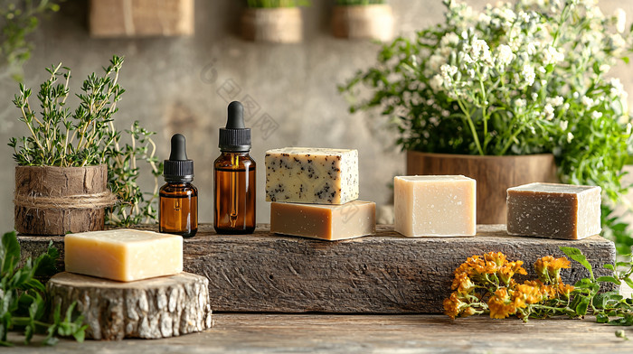 手工皂精油植物清新图片-包图网企业站