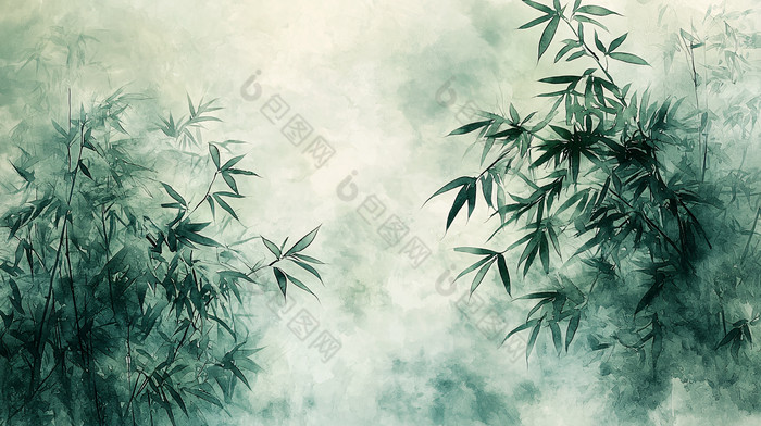 水墨竹子背景图国画图片-包图网企业站