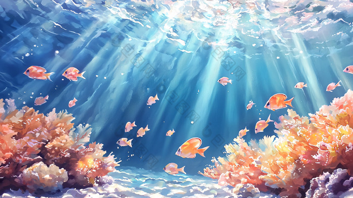 水下珊瑚礁与鱼群图片图片-包图网企业站