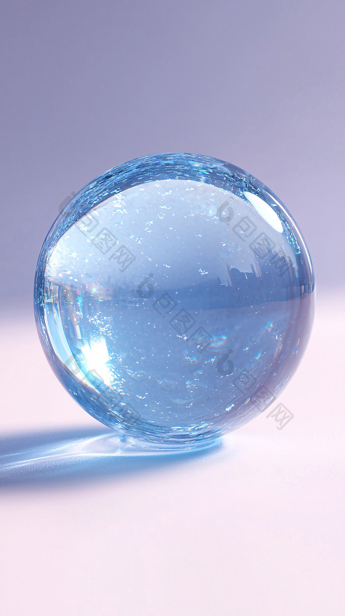透明蓝色玻璃球光学玻璃图片-包图网企业站