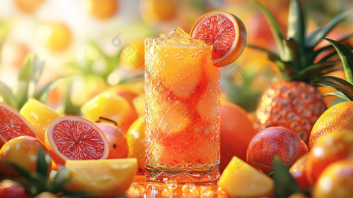 夏日水果冰饮水果图片-包图网企业站