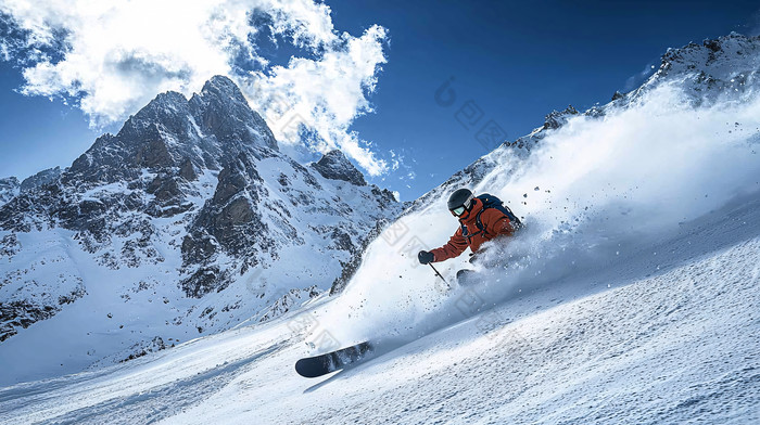 雪山滑雪寒冷雪镜图片-包图网企业站