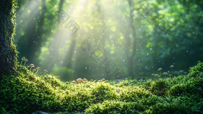 阳光森林自然风景图片-包图网企业站