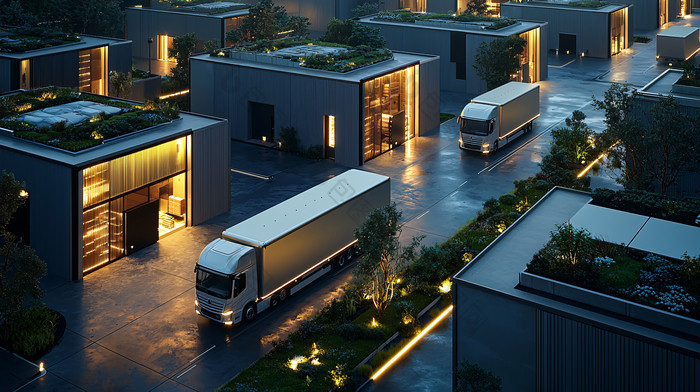 夜景屋顶花园现代生活图片-包图网企业站