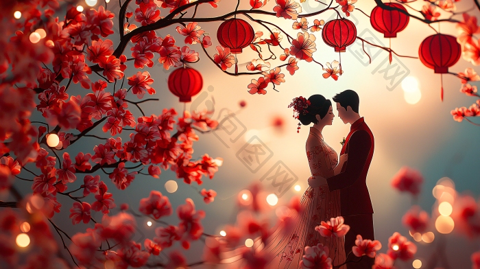 中式婚纱照背景图图片-包图网企业站