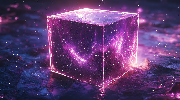 紫色能量方块几何方块图片-包图网企业站