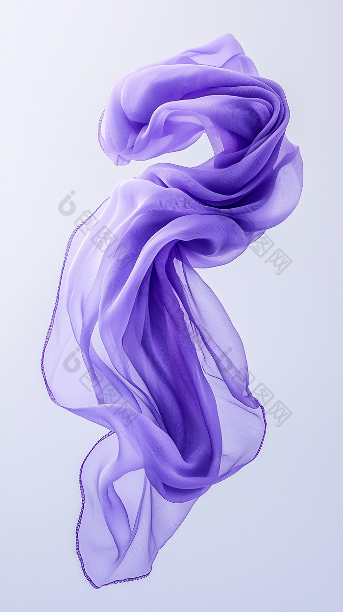 紫色飘逸丝巾流动图片-包图网企业站