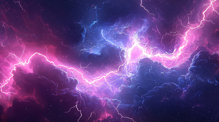 紫色闪电穿梭云层图片图片-包图网企业站