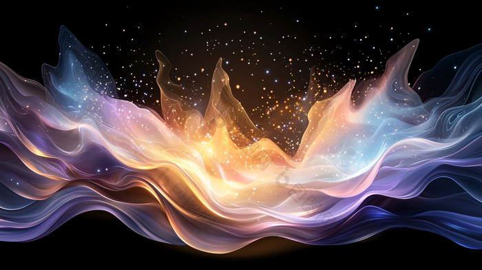 梦幻星河流动波纹背景图片-包图网企业站