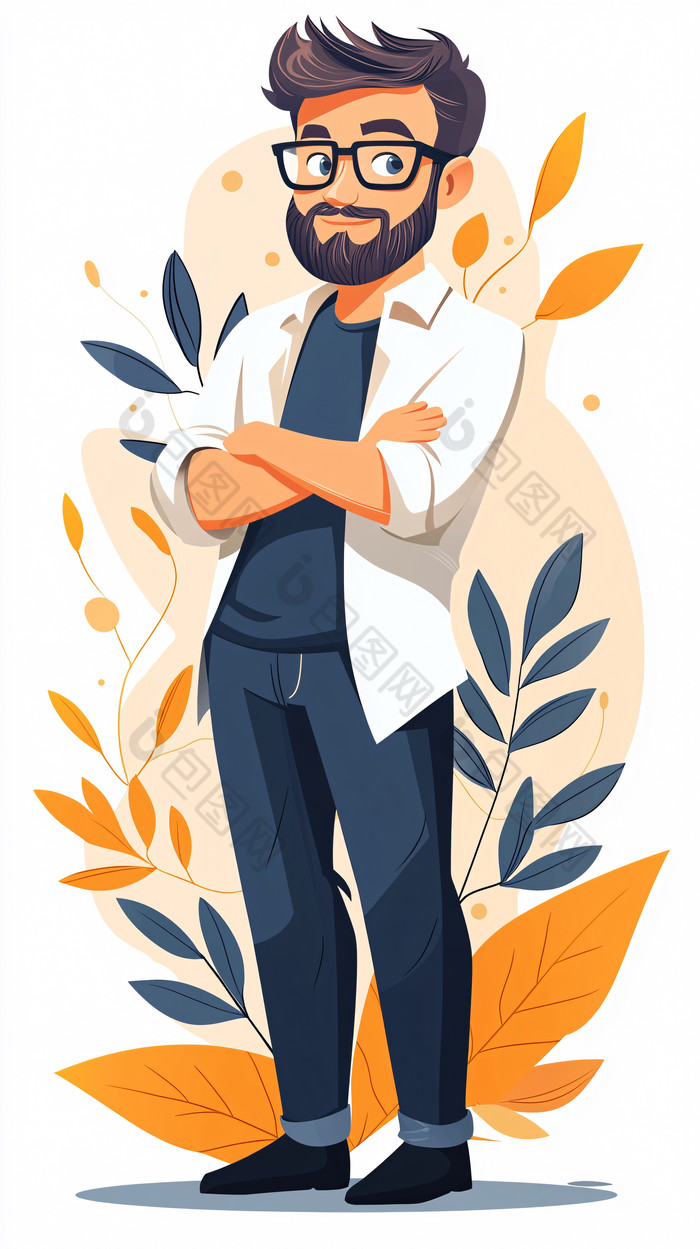 秋日科学家插画素材图片-包图网企业站