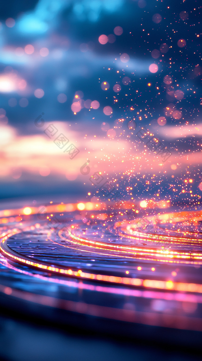 未来科技夜景光轨图片-包图网企业站