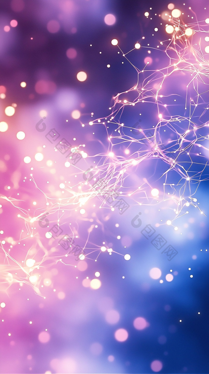梦幻星空粒子背景图神经学图片-包图网企业站