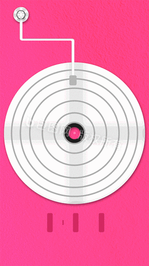 粉色背景白色唱片机动态图gif动图下载-包图网