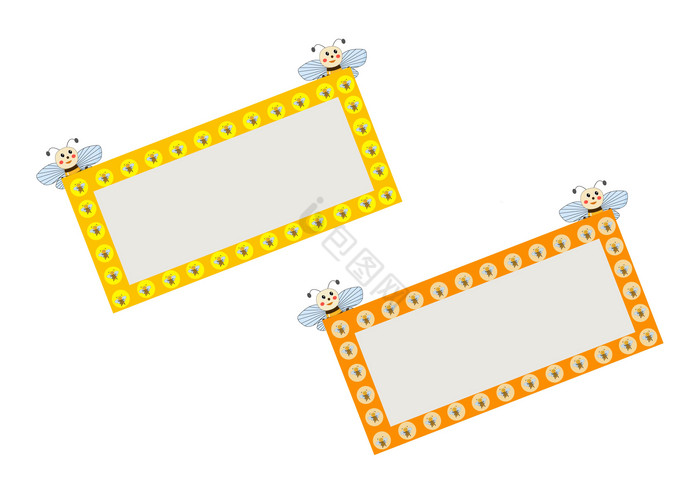 蜜蜂边框png下载-包图网