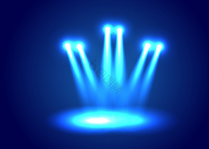 舞台光斑璀璨光圈插画png下载-包图网