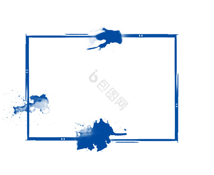 水墨墨迹边框png下载-包图网