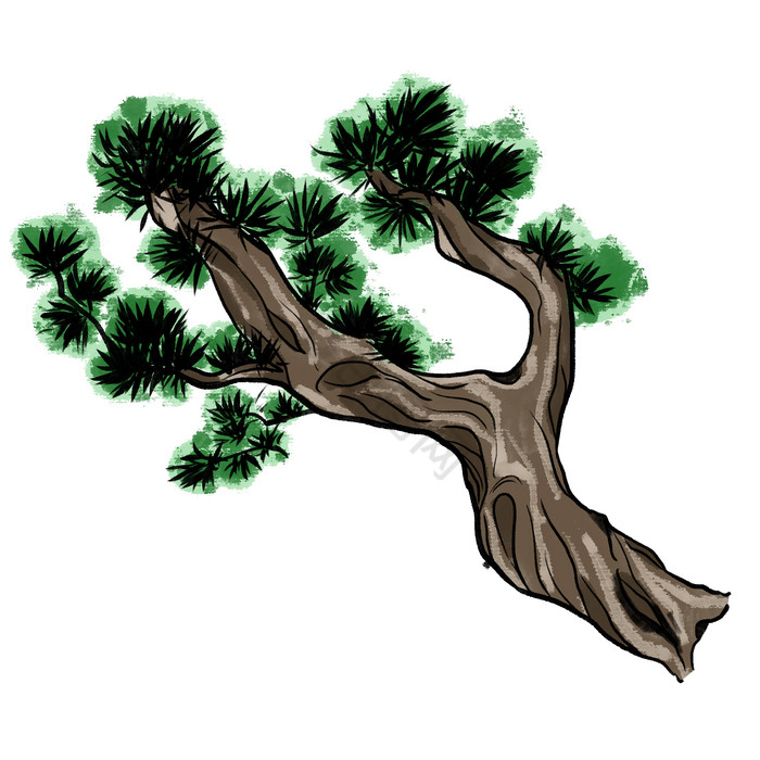 国画松树图片-国画松树图片模板