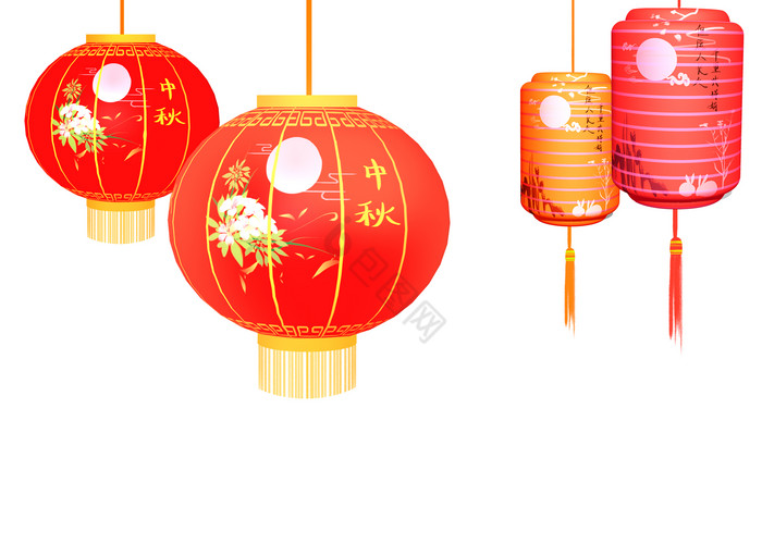 中秋节中秋灯笼png下载-包图网