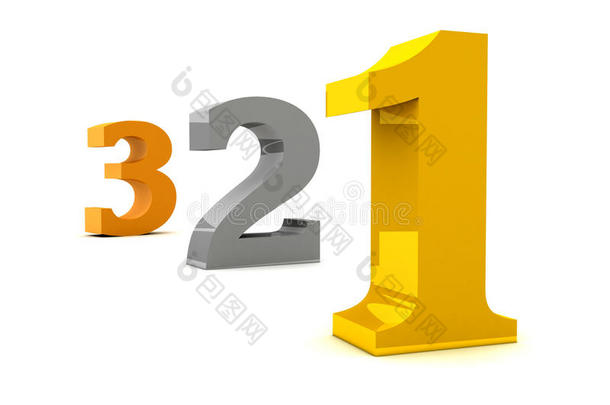 彩色背景下第一第二和第三名的三维渲染图片-包图网企业站