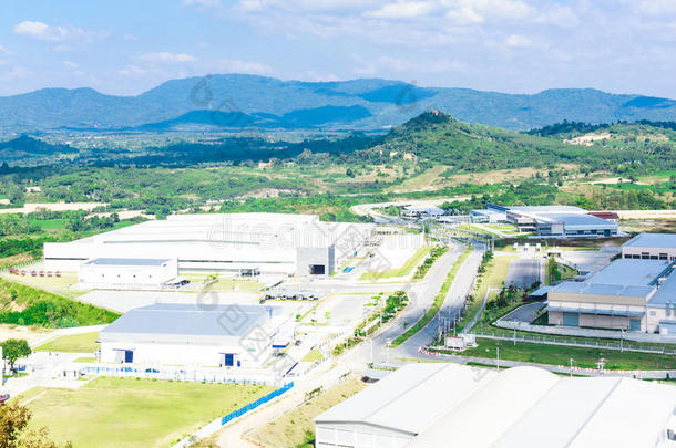 蓝天白云工业园区图片-包图网企业站