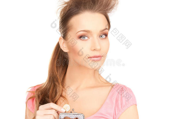 有钱包和钱的可爱女人 包图企业站