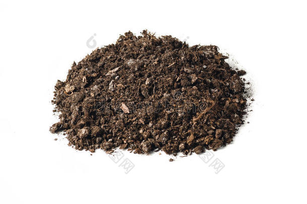 肥沃的花园土壤质地背景顶部的景色隔离在白图片 包图网企业站