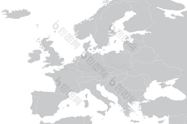 欧洲地图高的详细的政治的地图关于欧洲的大图片-包图网企业站