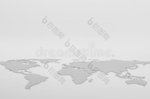世界地图轮廓采用灰色的隔离的向白色的背景图片-包图网企业站