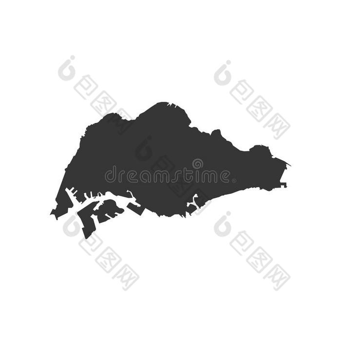 新加坡地图轮廓图片-包图网企业站