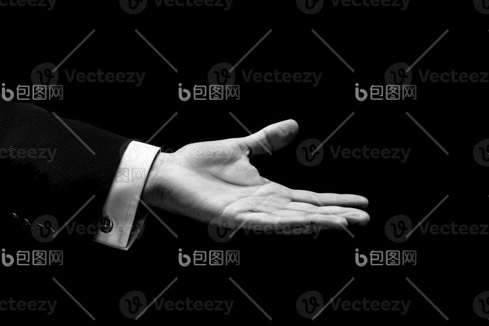 优雅的手势在深色背景下邀请合作表明专业精图片-包图网