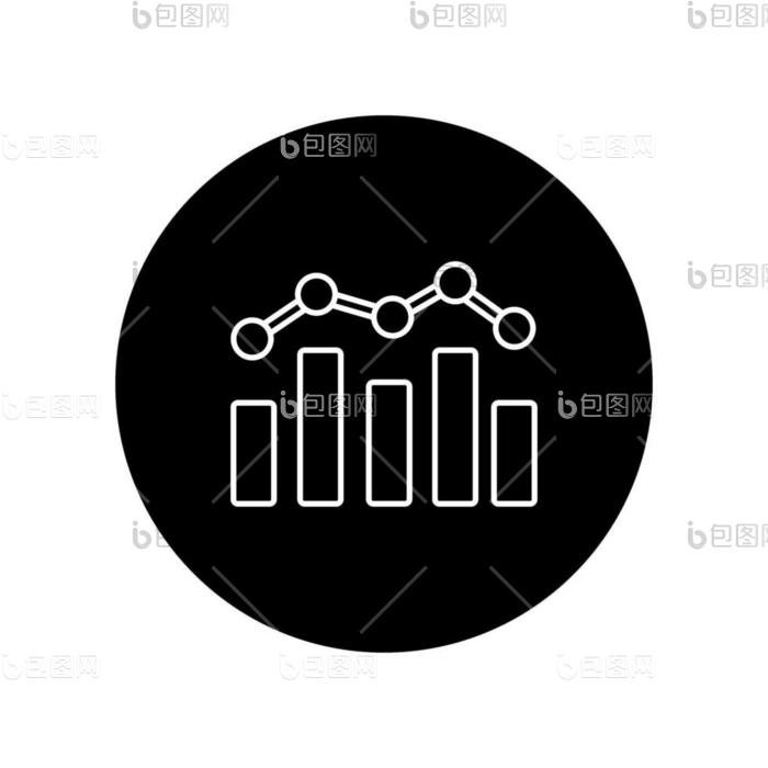 条形图图标图表符号平面png下载-包图网